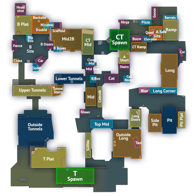 All CS:GO Callouts - detailed map overviews