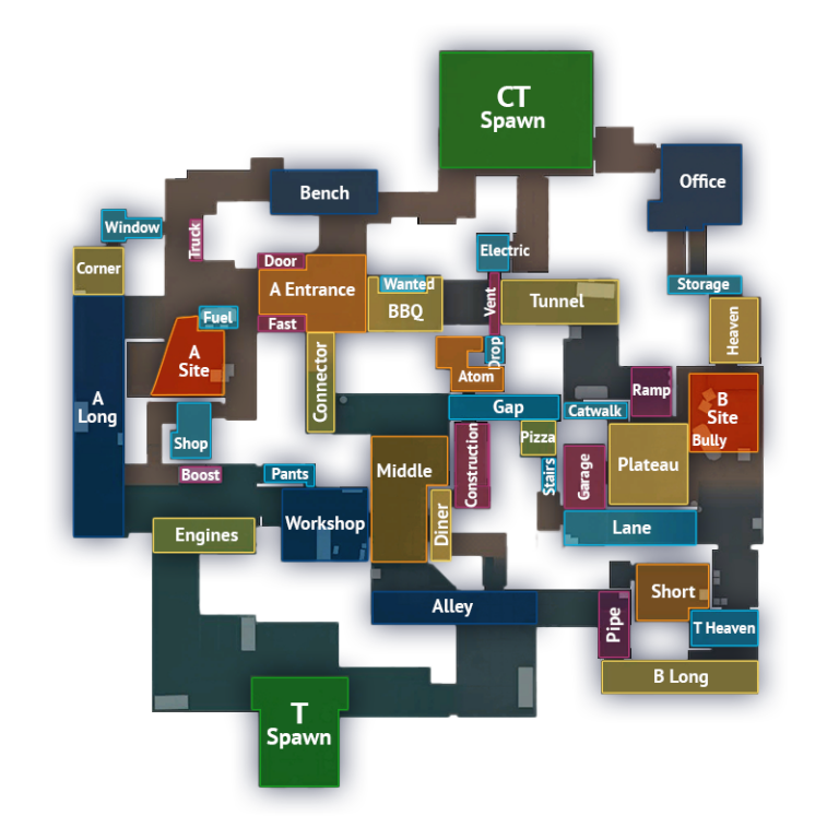 All CS:GO Callouts - detailed map overviews
