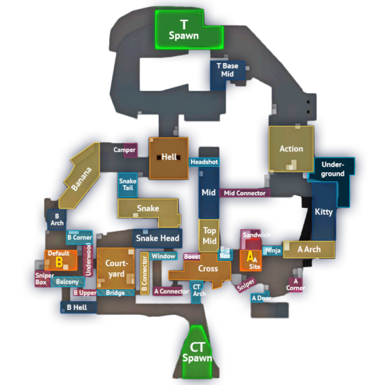 All CS:GO Callouts - detailed map overviews